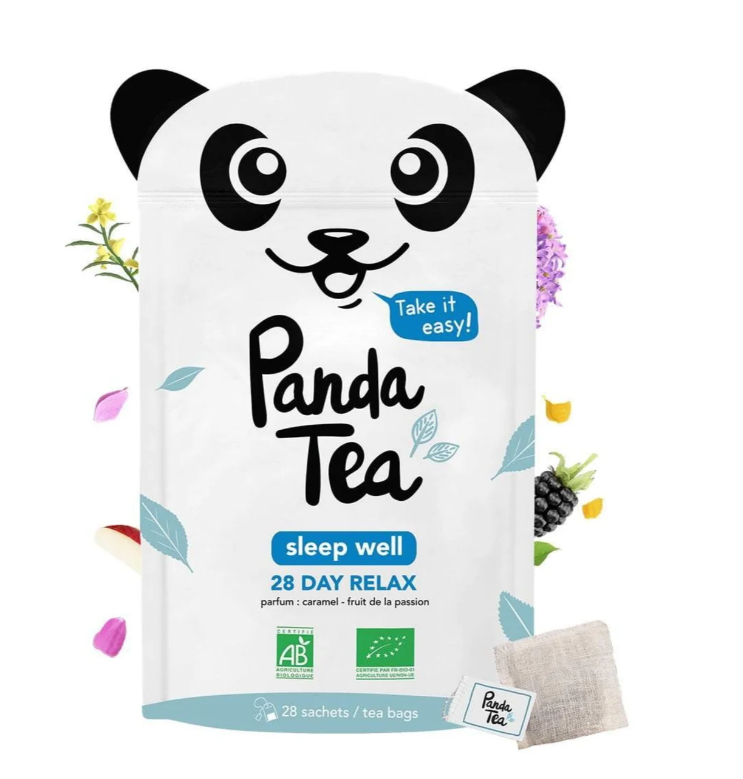 PANDA TEA SLEEP WELL 28 day relax caramel fruit de la passion