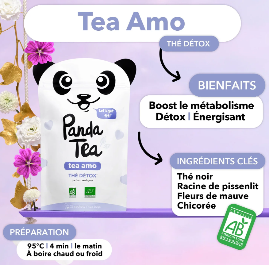 PANDA TEA TEA AMO Thé Detox Earl Grey
